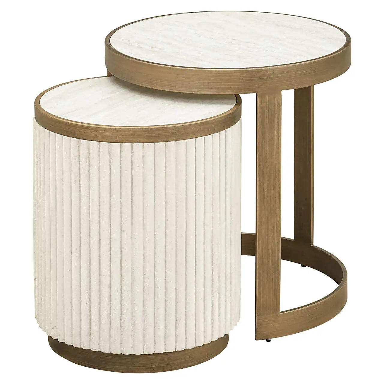 Richmond Interiors Tivoli Small White Nest Of Circular Side Tables Set ...