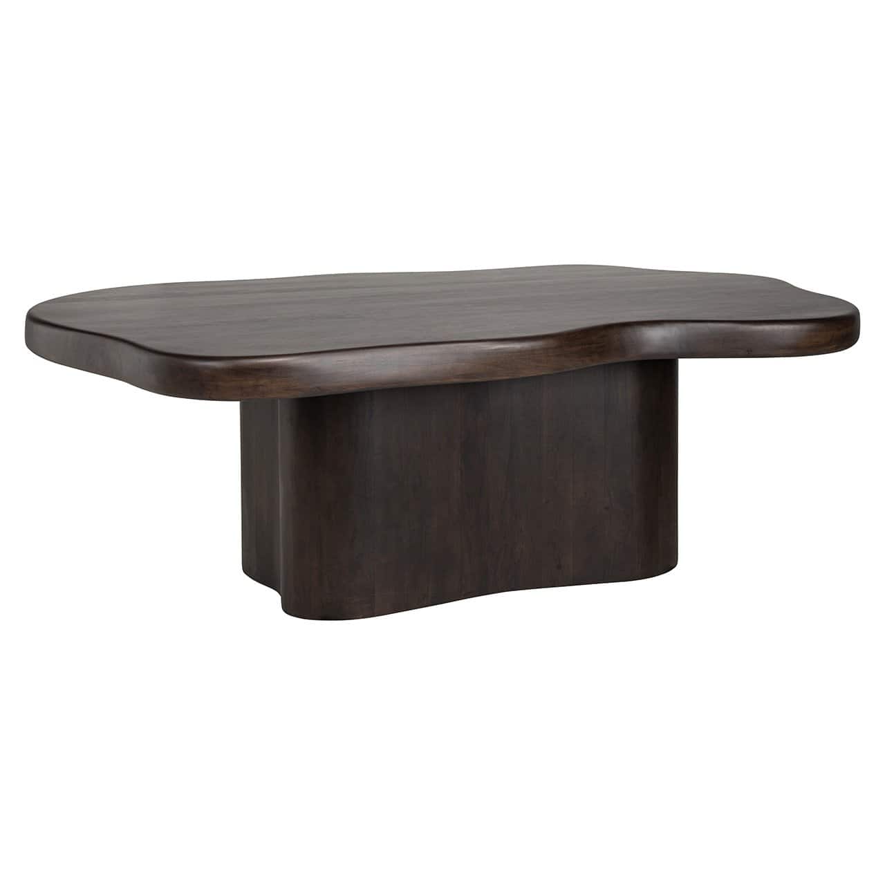 Richmond Interiors Sherman Dark Brown Acacia Wood Organic Abstract Din ...