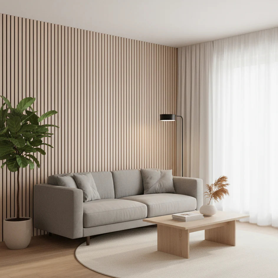 Premium 3 Sided Wood Veneer Wall Panels 240x32cm - Pack Of 2 - Range O ...
