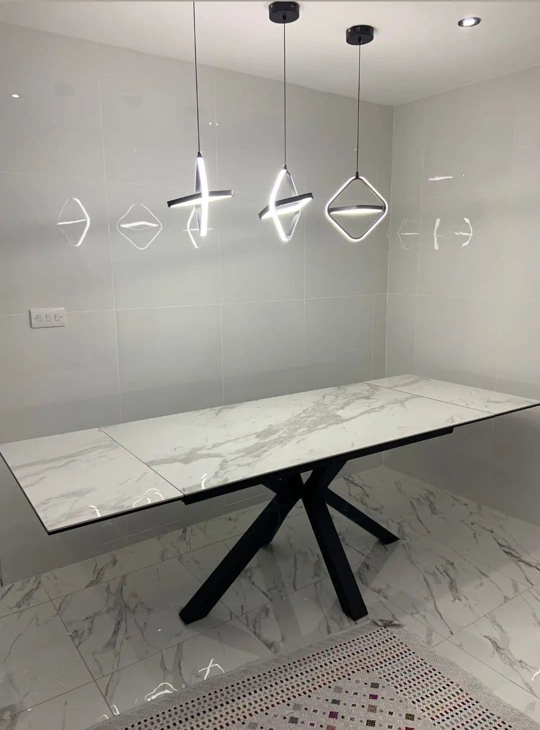 Phoenix 160-240cm White Ceramic Marble Extending Table – Esme Furnishings