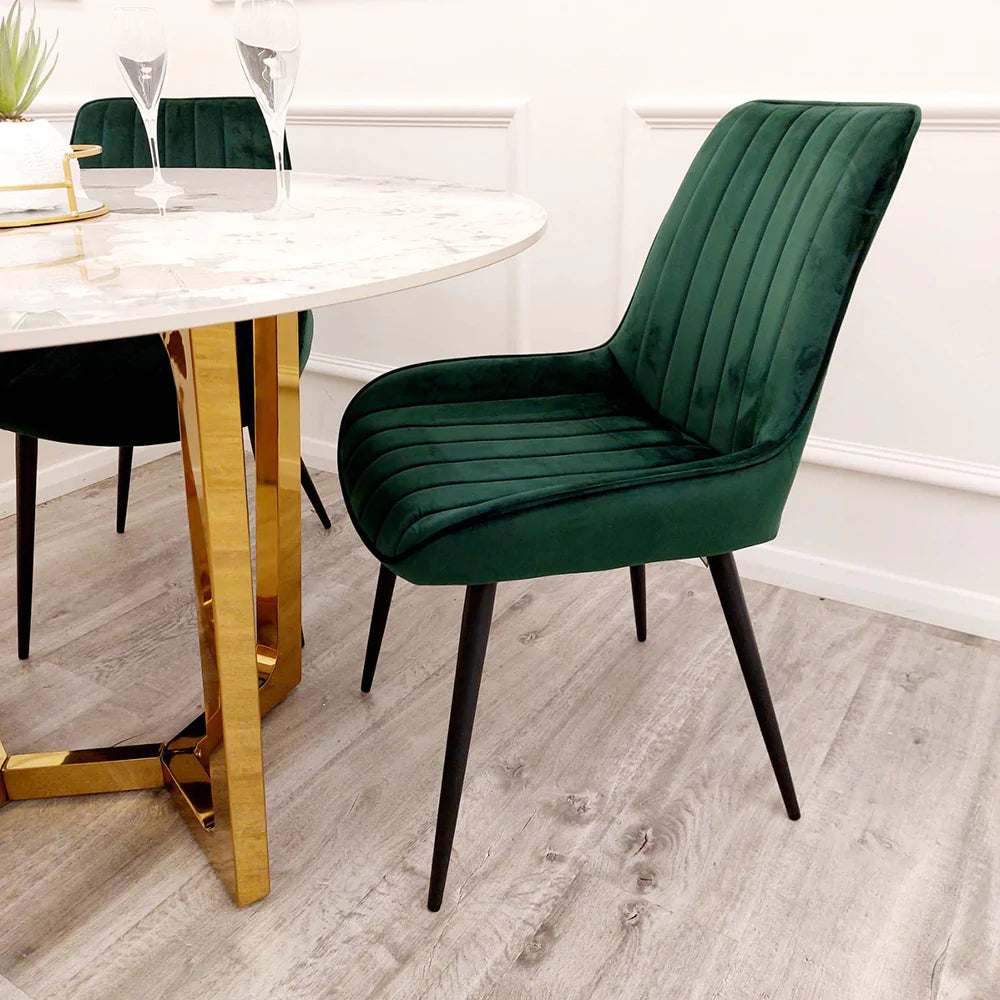 Dido Luxury Plush Velvet Dining Chair - 6 Colours – Esme Furnishings