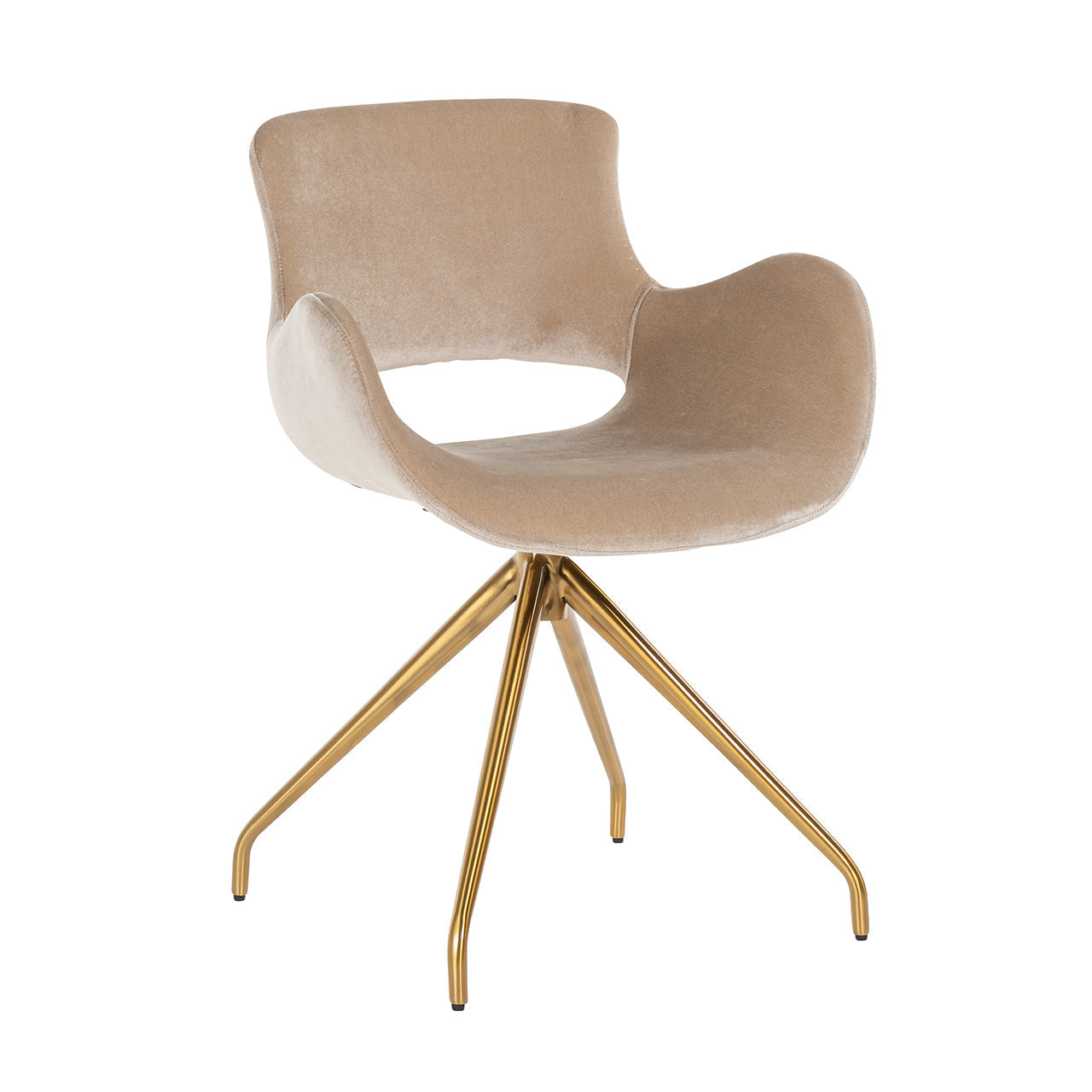 Richmond Interiors Chair Sierra Sand Velvet Swivel – Esme Furnishings