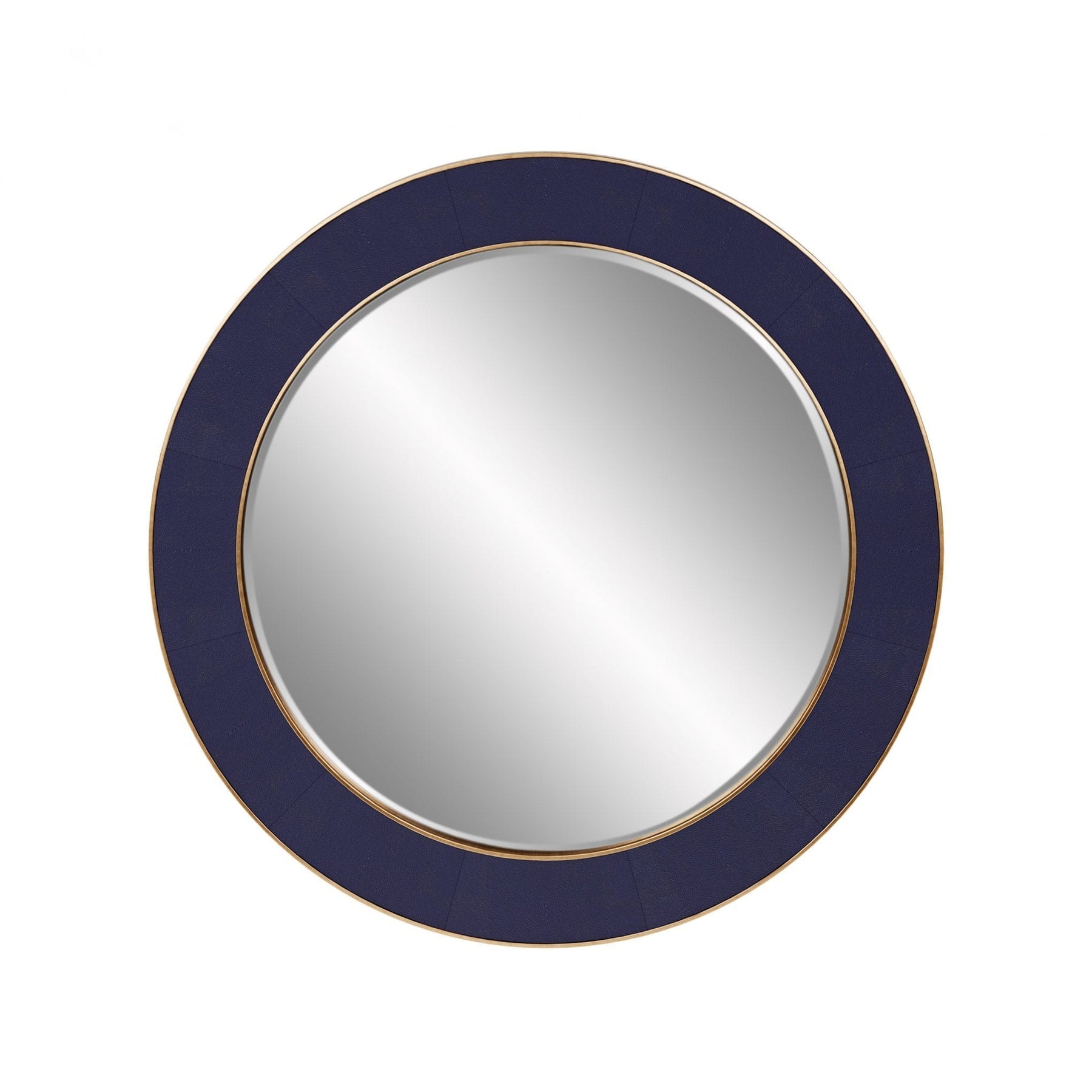 Willersley Blue Round Mirror by D.I. Designs – Esme Furnishings